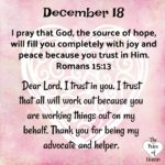 December 18 – The Peace of Heaven